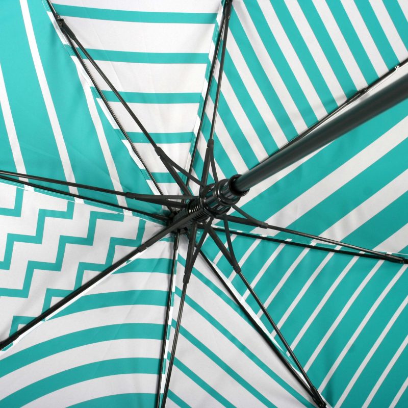 Striped umbrella printed on the inside from The Umbrella Workshop